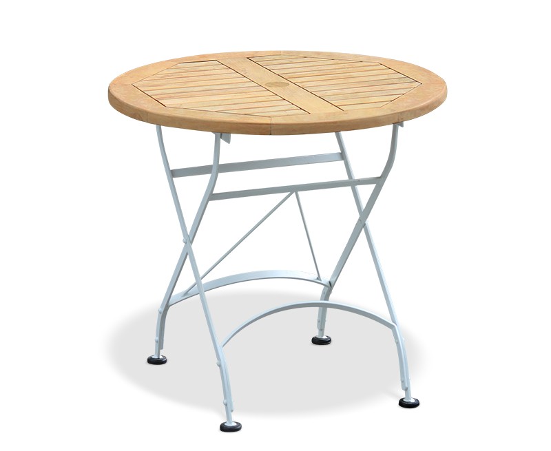Café Round Folding Bistro Table White - 80cm