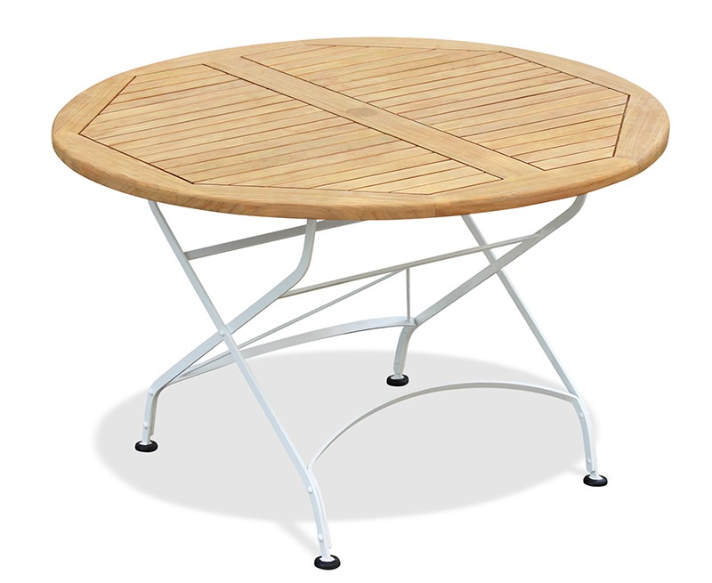 Café Round Folding Bistro Table White - 1.2m
